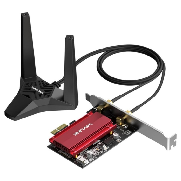 WAVLINK WN675X3-PCIE Tri-bande 5400Mbps WiFi 6E PCIe adaptateur sans fil BT 5.3 carte réseau