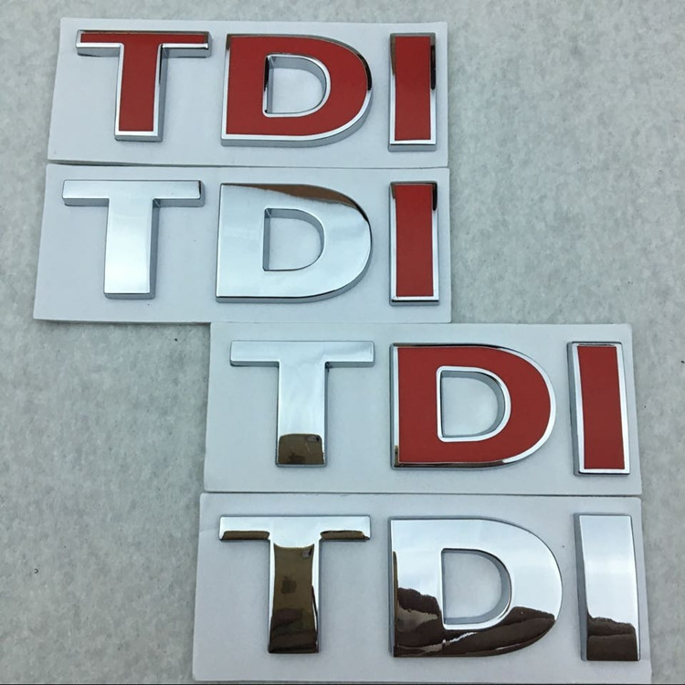 Autocollant de voiture DIY TDI 3D Badge Emblem Decal