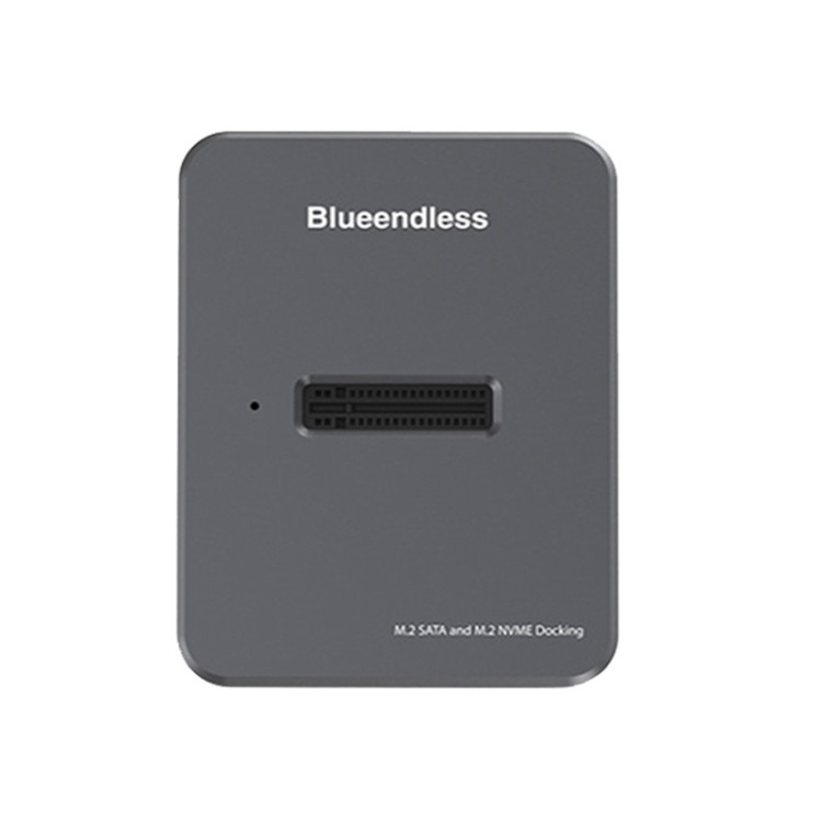 Blueendless SD03 M.2 SATA/NVME Base de disque dur à semi-conducteurs à double protocole (gris)