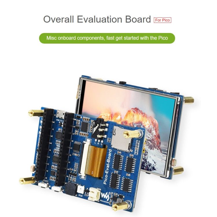Waveshare 3,5 pouces IPS écran global Board d'évaluation pour Raspberry Pi Pico, divers ...