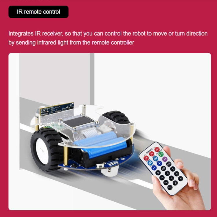 Robot mobile Waveshare PicoGo, basé sur Raspberry Pi Pico, conduite autonome, télécommande ()