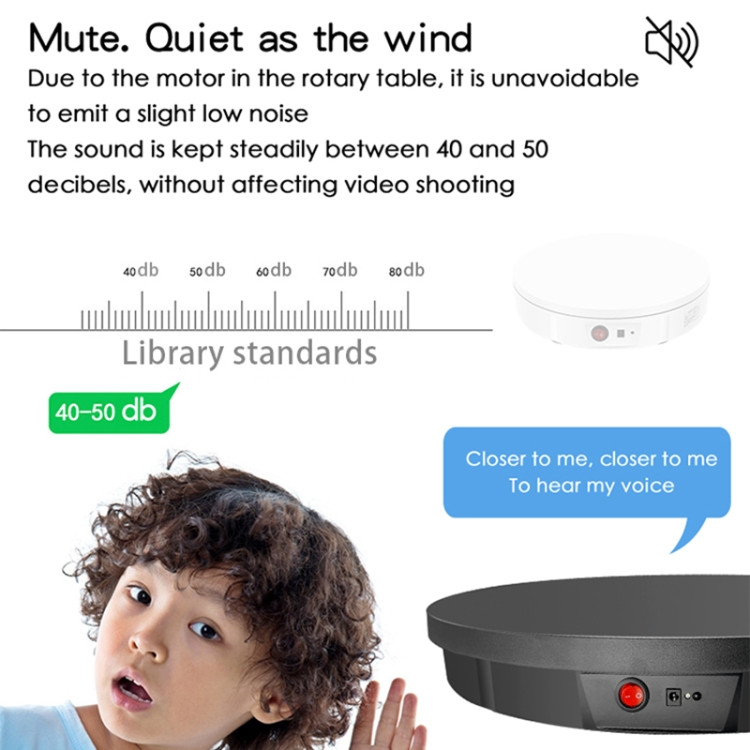 Télécommande à distance 52cm Tableau de platine tournant à rotation ...