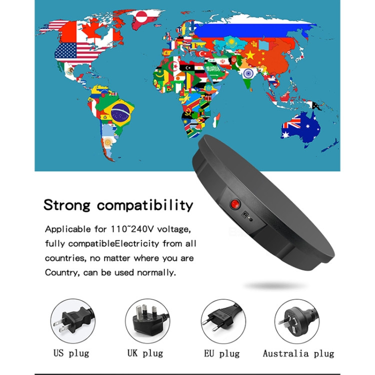 Télécommande à distance 52cm Tableau de platine tournant à rotation ...