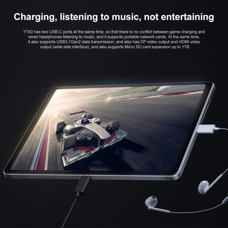 Tablette de jeu WiFi Lenovo LEGION Y700 2023 8,8 pouces, 12 Go + 256 Go, Android 13, Qualcomm ...