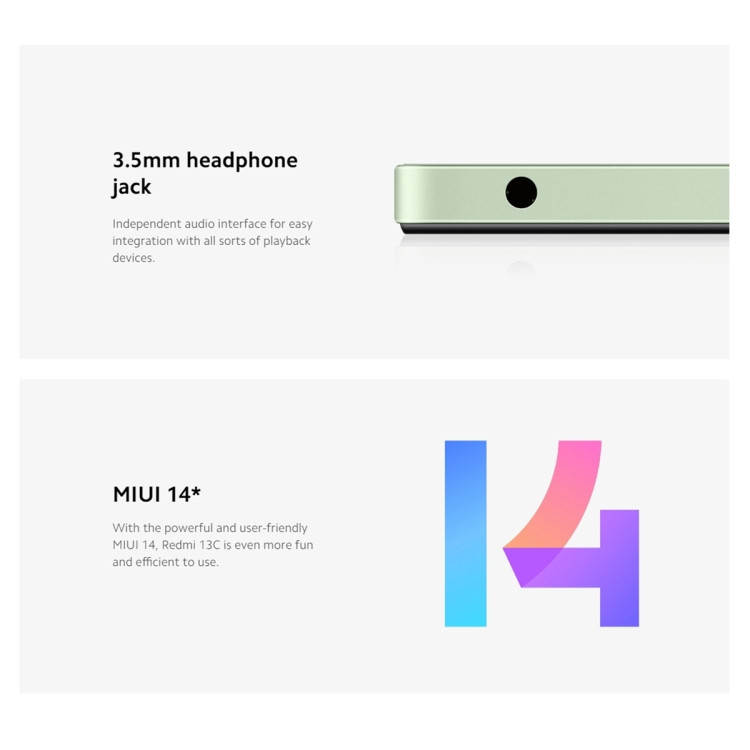 Xiaomi Redmi 13C 5G, 6 Go + 128 Go, 6,74 pouces MIUI 14 MediaTek Dimensity 6100+ Octa Core 2,2 ...