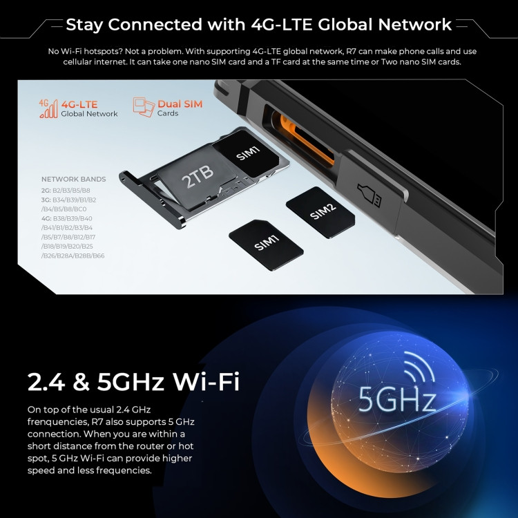 Tablette robuste HOTWAV Tab R7, 6 Go + 256 Go, 10,1 pouces Android 13 ...