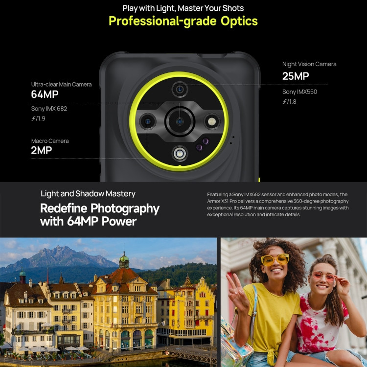 Ulefone Armor X31 Pro 5G, 8 Go + 256 Go, vision nocturne, téléphone ...