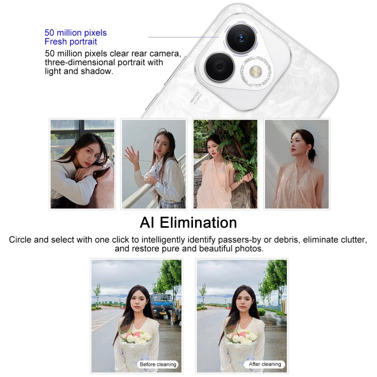 Honor X60i, 8 Go + 256 Go, écran empreinte digitale, 6,7 pouces MagicOS 8.0 Dimensity 6080 Octa ...