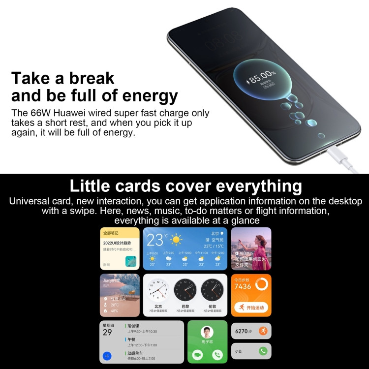 Huawei P50E 4G ABR-AL60, HarmonyOS 2, appareil photo 50MP, 8 Go + 256 Go, version chinoise ...