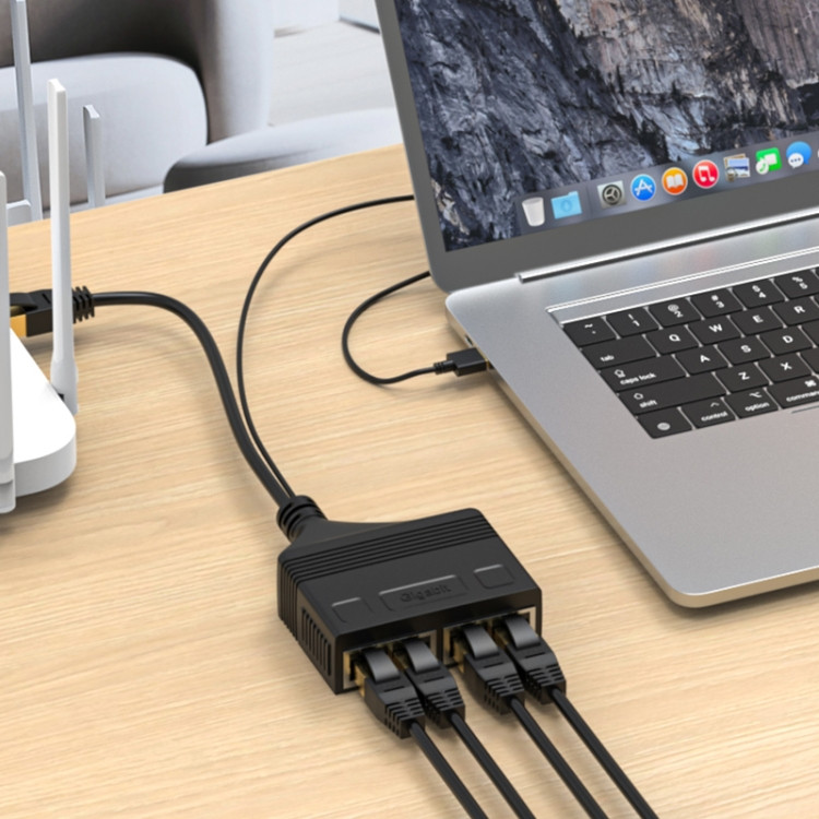 Câble répartiteur de réseau Ethernet RJ45 femelle 4 en 1, coupleur ...