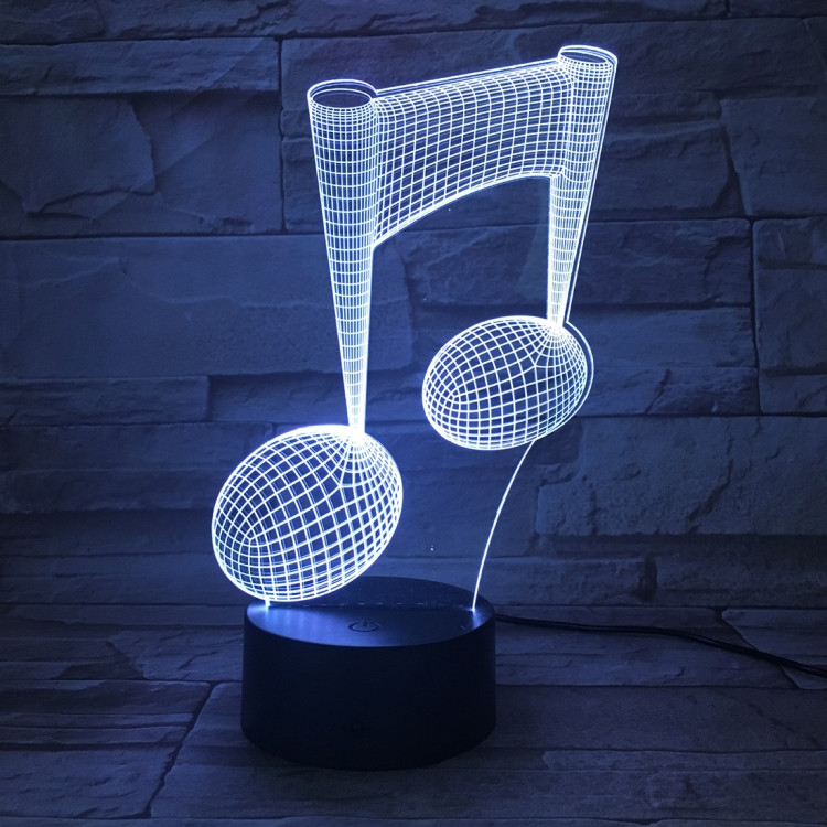 Note de musique 3D Visual Light Touch Lampe de table décorative ...