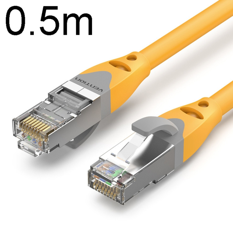 Câble Ethernet Gigabit CAT6 de 0,5 m, double blindage, câble haut débit ...